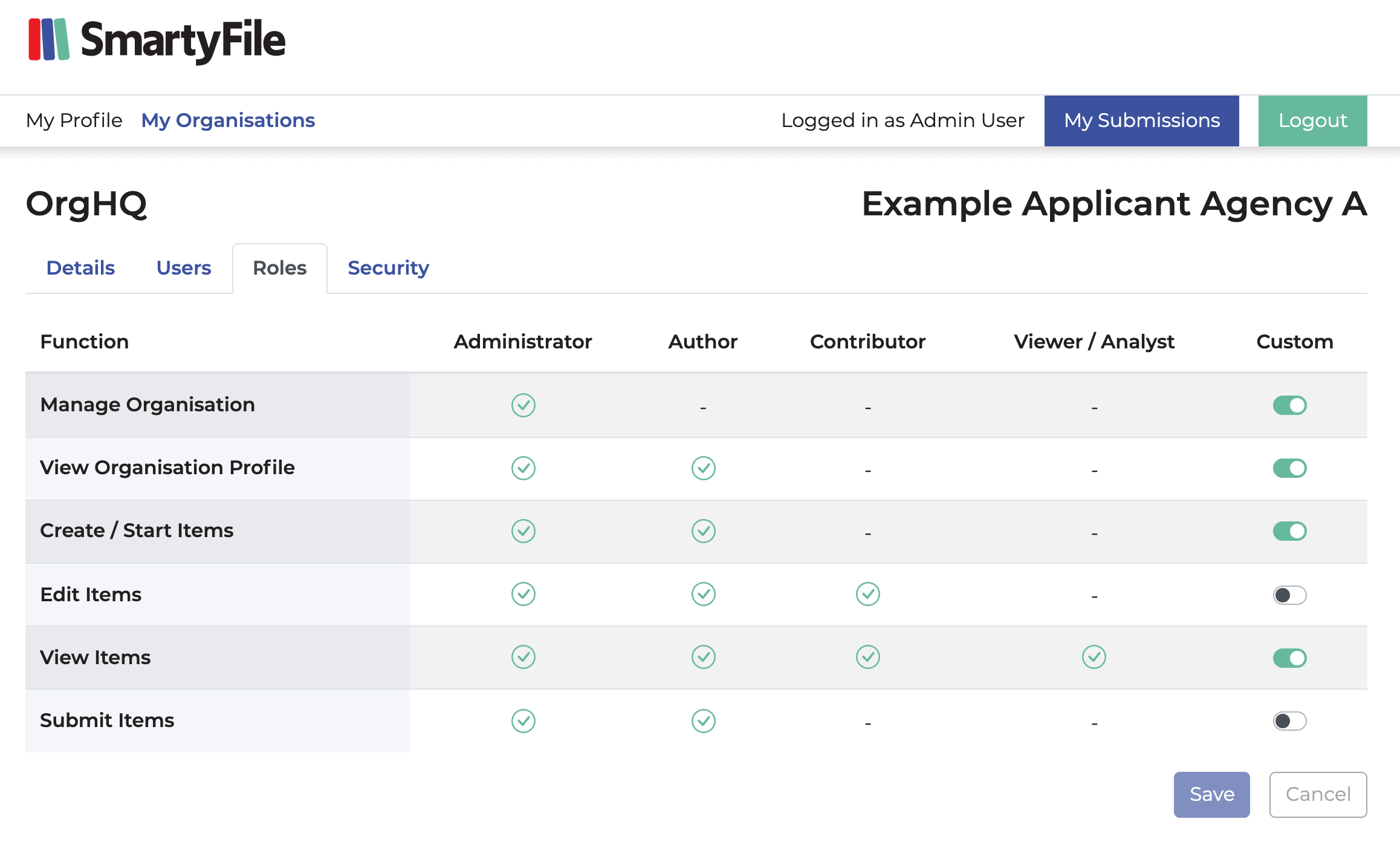 SmartyFile organisation - administrator guide – FSV Help